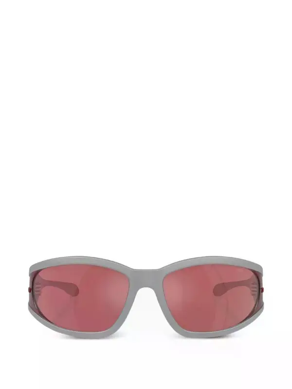 DIESEL® Wrap-around Geometric Sunglasses
