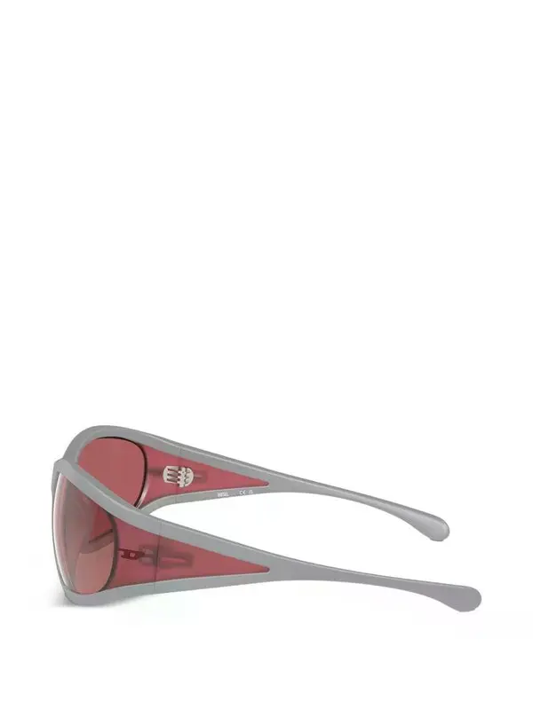 DIESEL® Wrap-around Geometric Sunglasses