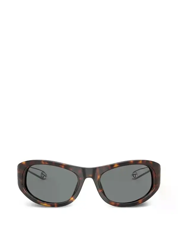 DIESEL® Tortoiseshell Effect Rectangle Frame Sunglasses