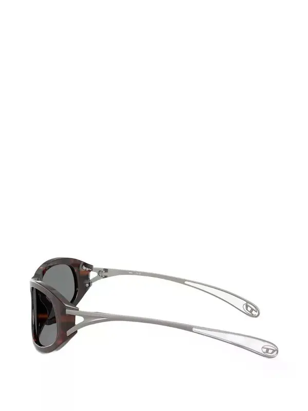 DIESEL® Tortoiseshell Effect Rectangle Frame Sunglasses