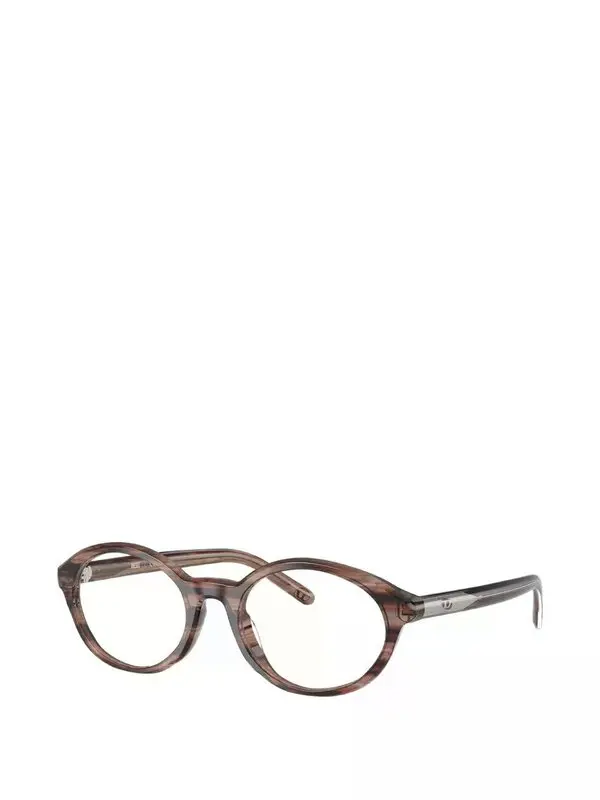 DIESEL® Striated Round-frame Eyeglasses