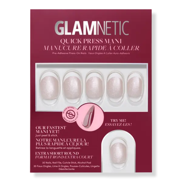 GLAMNETIC Quick Press Mani - Velvet French