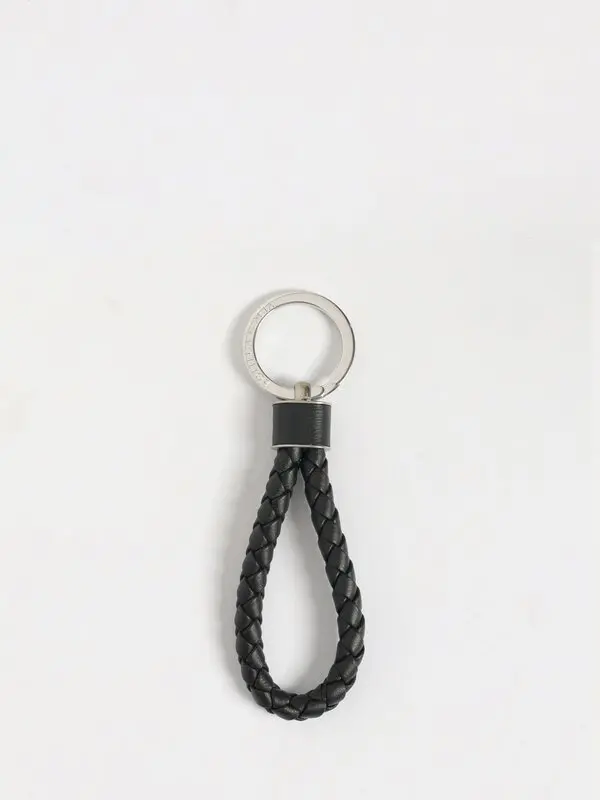 Bottega Veneta Braided Leather Keyring - Black