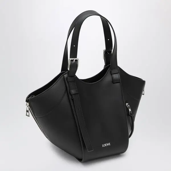 Loewe Calfskin Leather Hammock Flip Bag - Black