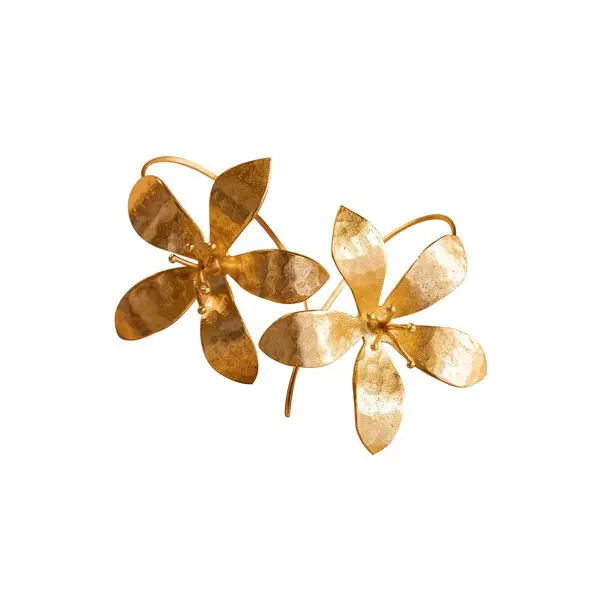ROZ Amani Flower Cut Earrings - Gold
