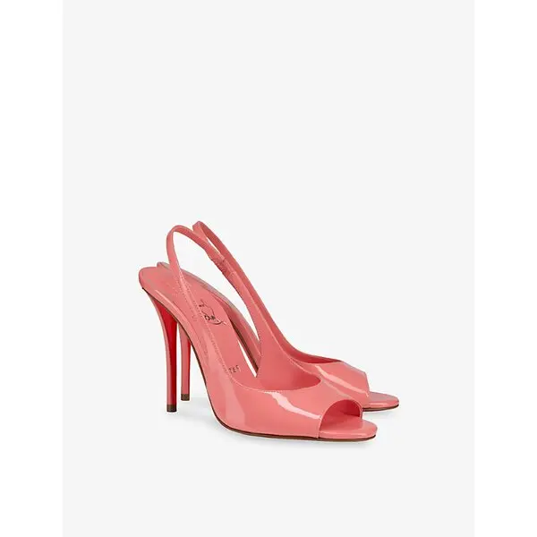 CHRISTIAN LOUBOUTIN Sofia 100 Slingback Courts - Grapefruit