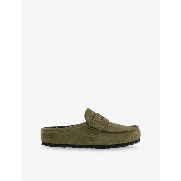 BIRKENSTOCK Naples Suede Clogs - Thyme