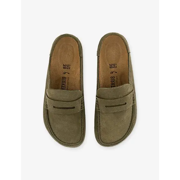 BIRKENSTOCK Naples Suede Clogs - Thyme