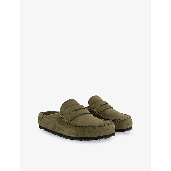 BIRKENSTOCK Naples Suede Clogs - Thyme