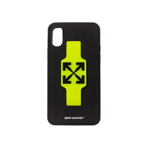 Off-White Iphone Xs Cover With Finger Grip - Black