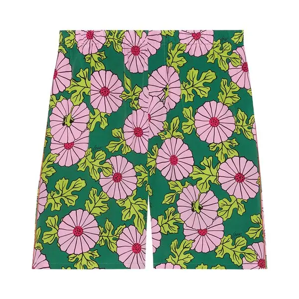 Gucci X Ken Scott Print Silk Shorts - Multicolor