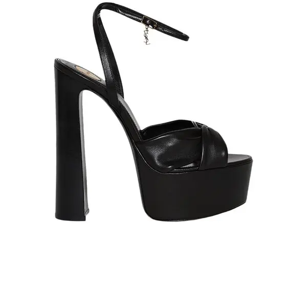 Saint Laurent Platform Sandals With Ankle Strap