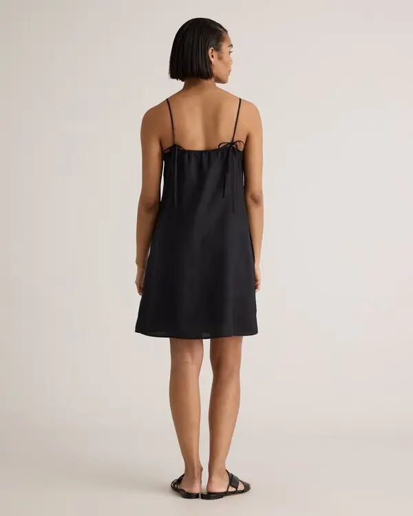 Quince 100% European Linen Spaghetti Strap Mini Dress