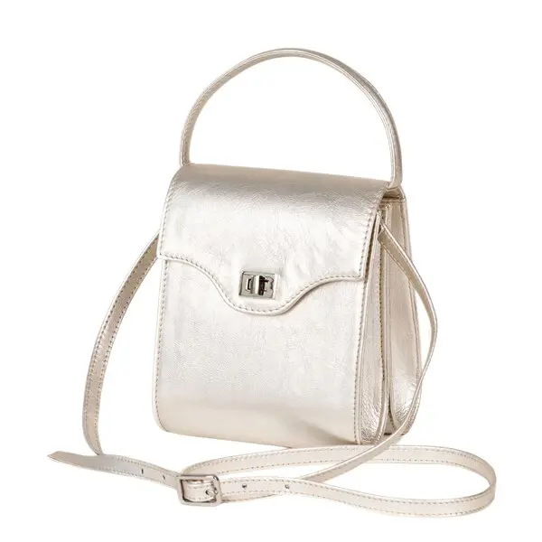 DANNI RO Tokyo Bag Metallic Leather - Silver