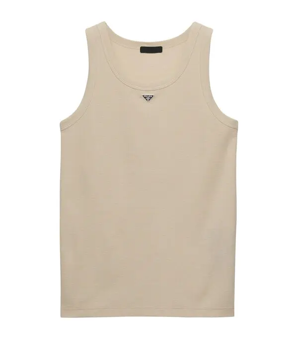 Prada Cotton Triangle Tank Top