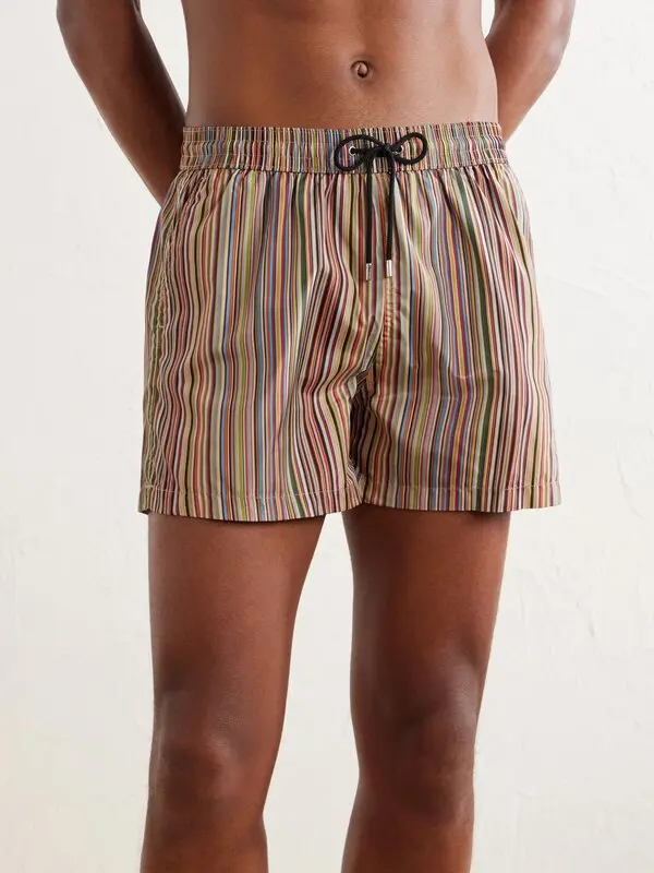 Paul Smith Striped Swim Shorts - Red
