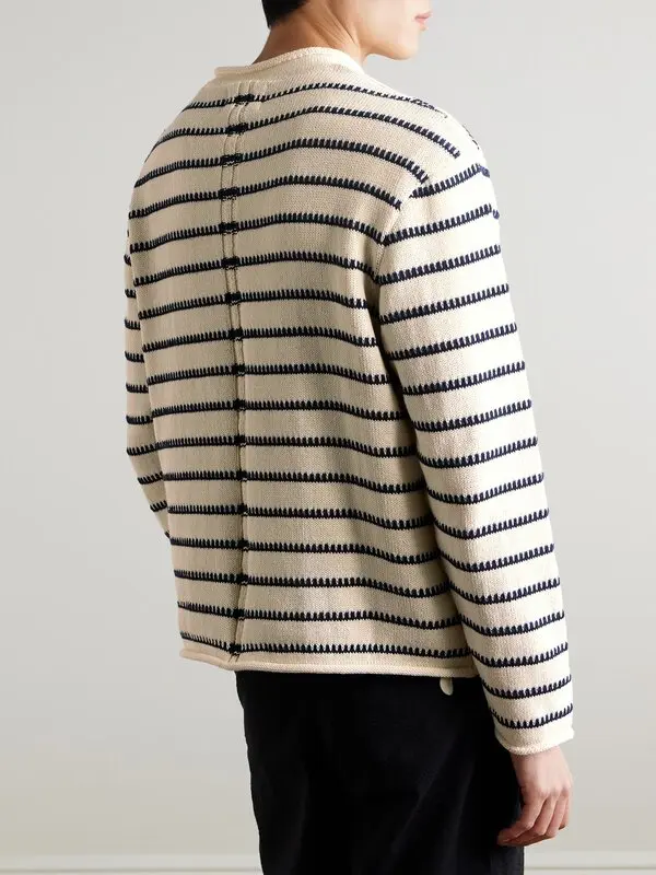 Folk Striped Cotton Sweater