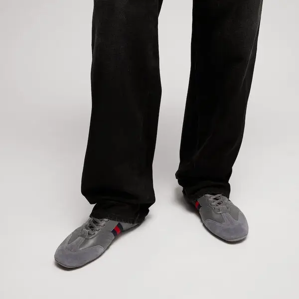 Gucci S Flex Sneaker In Suede - Grey