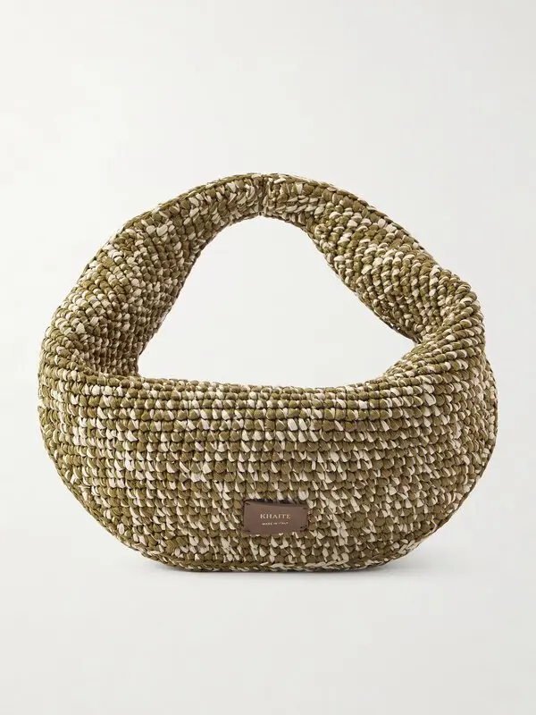 Khaite Olivia Medium Woven Shoulder Bag - Green