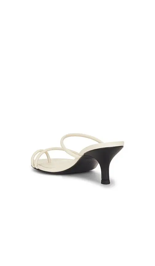 ST. AGNI Minimal Strap Heel - Ecru