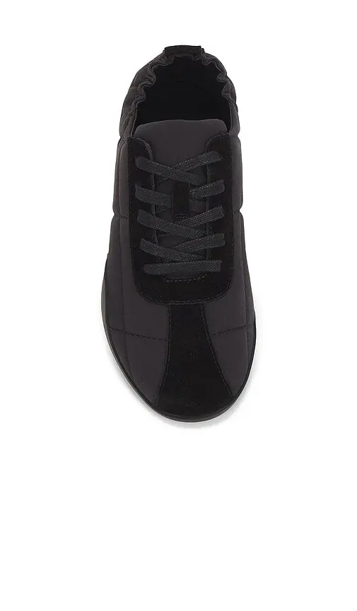 ST. AGNI Quilted Lace Up Sneakers - Black