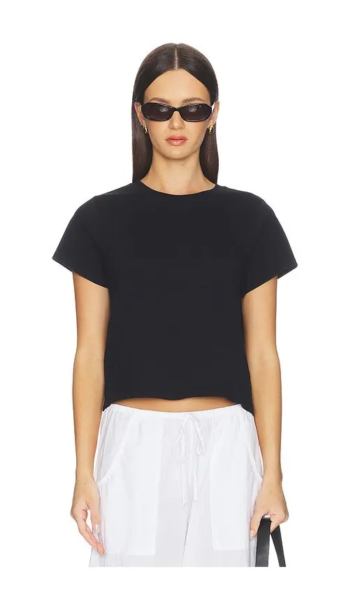 Renggli Crop Tee In Black - Ink