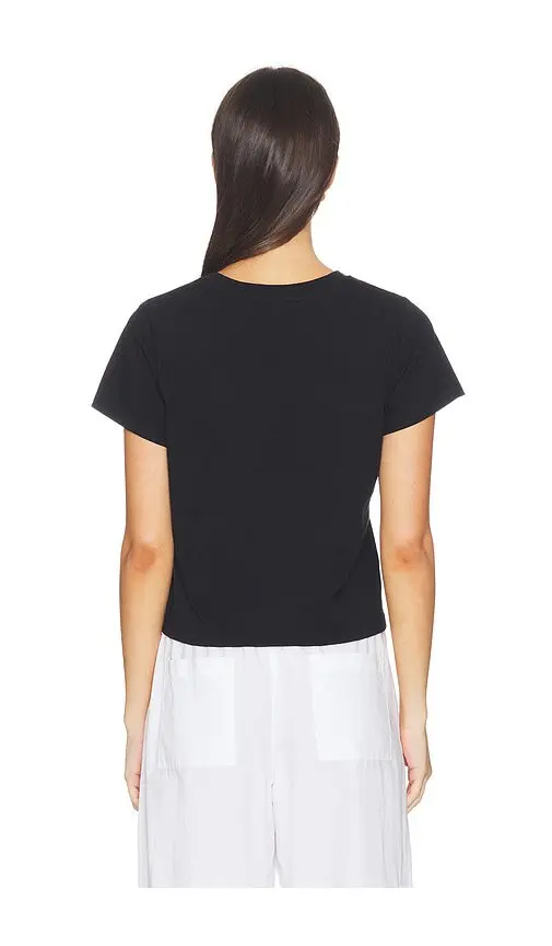 Renggli Cropped Cotton T-shirt - Ink
