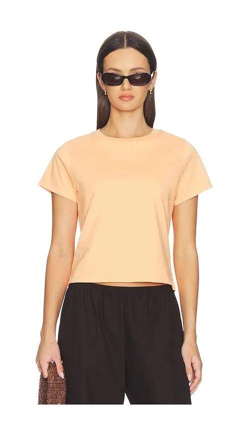 Renggli Crop Tee In Peach - Melon