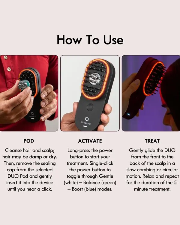 LADUORA Duo 4-in-1 Scalp & Hair Care Device Starter Kit