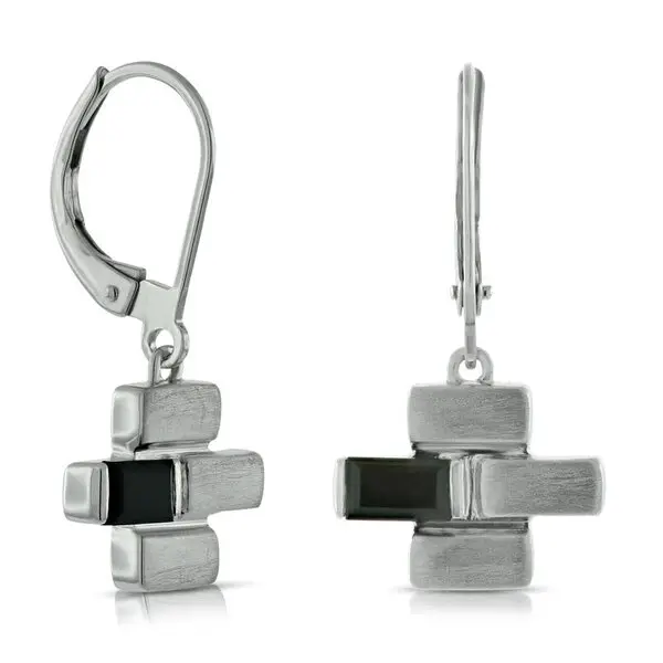 Benbridge Onyx Dangle Earrings In Sterling Silver - Black
