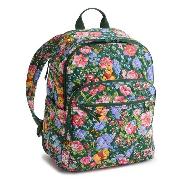 VERA BRADLEY Disney Bancroft Backpack In Winnie The Pooh Springtime - Green