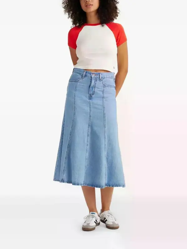 LEVI'S Panelled Denim Midi Skirt