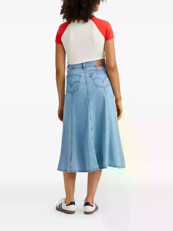 LEVI'S Panelled Denim Midi Skirt