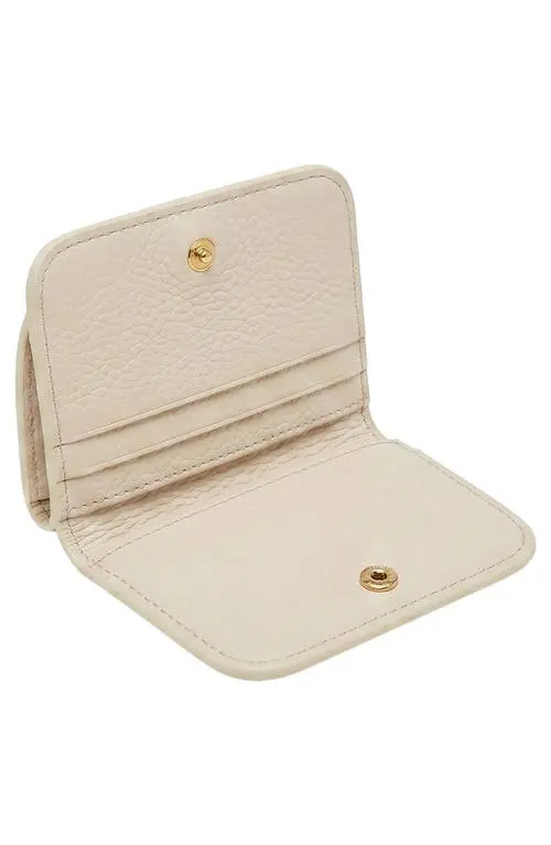 AIMEE Pucker Up Leather Wallet - Limestone