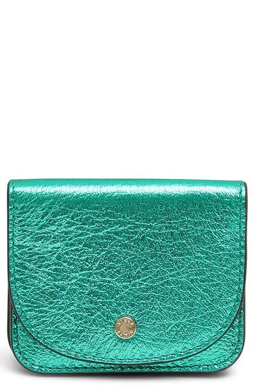 AIMEE Pucker Up Leather Wallet - Metallic Jelly Mint
