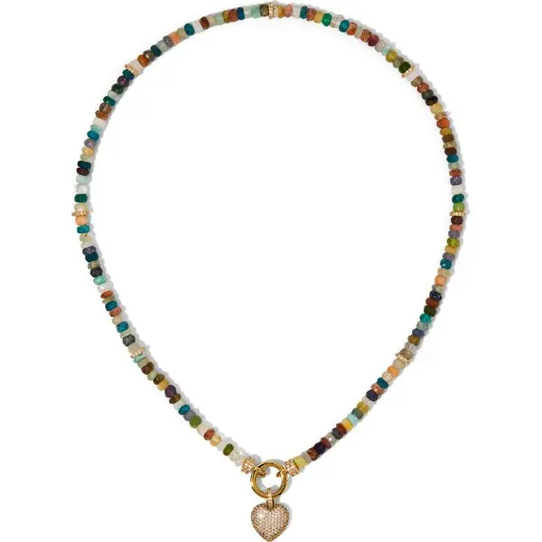 Nadri Beads Of Paradise" Heart Pendant Necklace - Gold