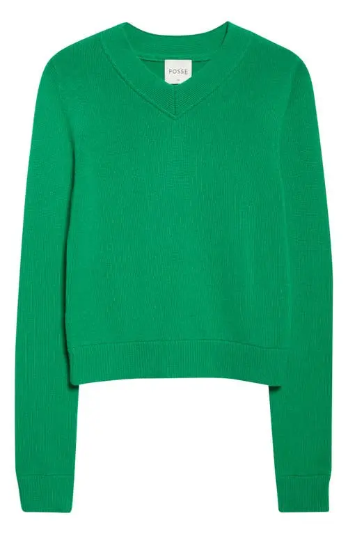 Posse Freddie V-neck Merino Wool & Cashmere Sweater