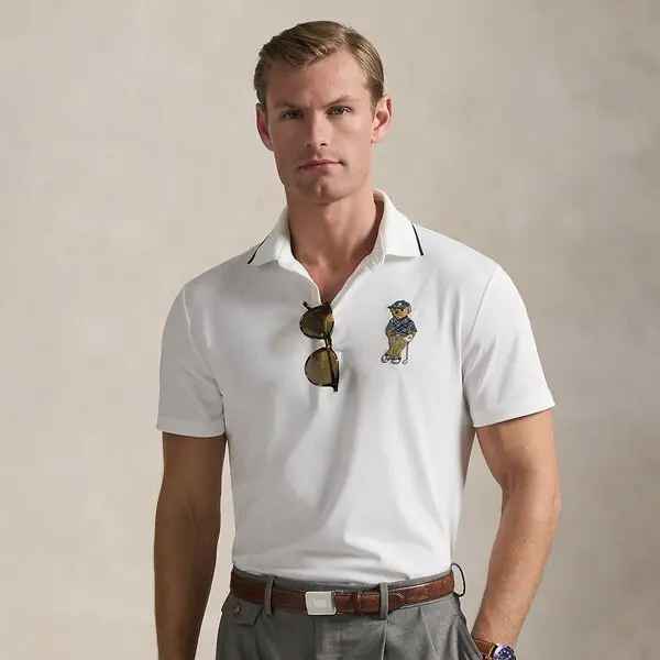 Ralph Lauren Tailored Fit Polo Bear Polo Shirt - Ceramic White