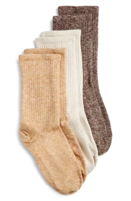 Hue 3-pack Assorted Crew Socks - Oatmeal Pack