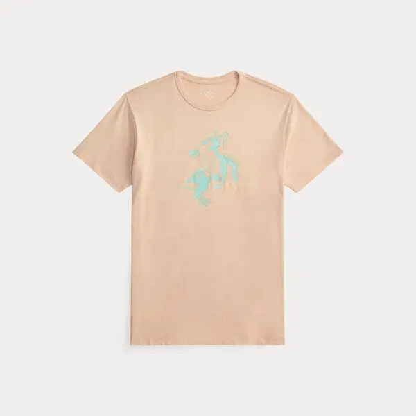 Ralph Lauren Cotton-hemp Graphic T-shirt - Faded Pink