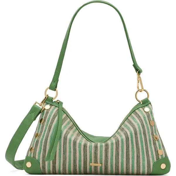 HAMMITT Large Kyle Leather Shoulder Bag - Pickle Stripe/gold