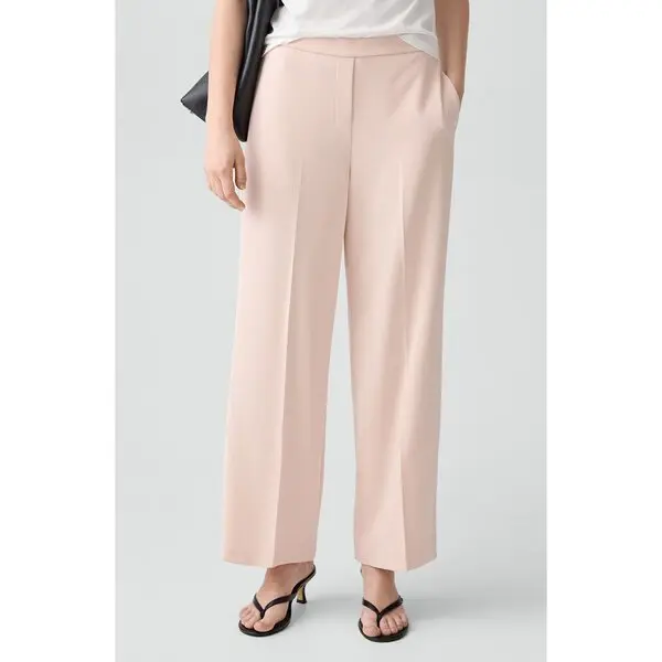 Theory Pull-on Wide Leg Pants - Sheer Pink