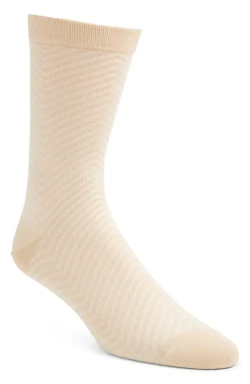 Nordstrom Chevron Crew Socks - Tan Twine
