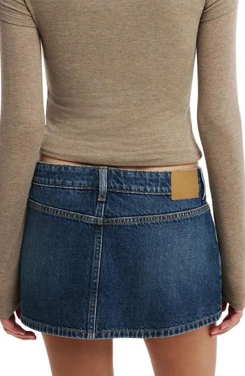 COTTON ON Low Rise Denim Mini Skort - Scorpio Blue