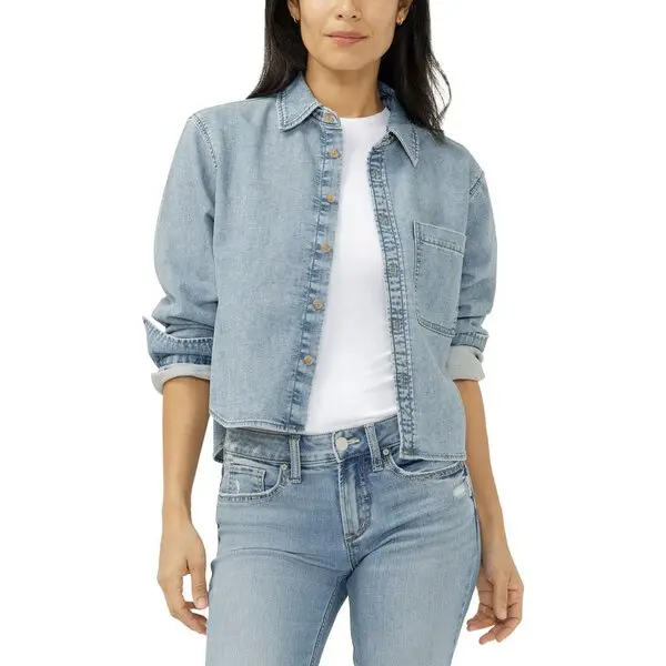 SILVER JEANS CO. Lightweight Knit Denim Shirt