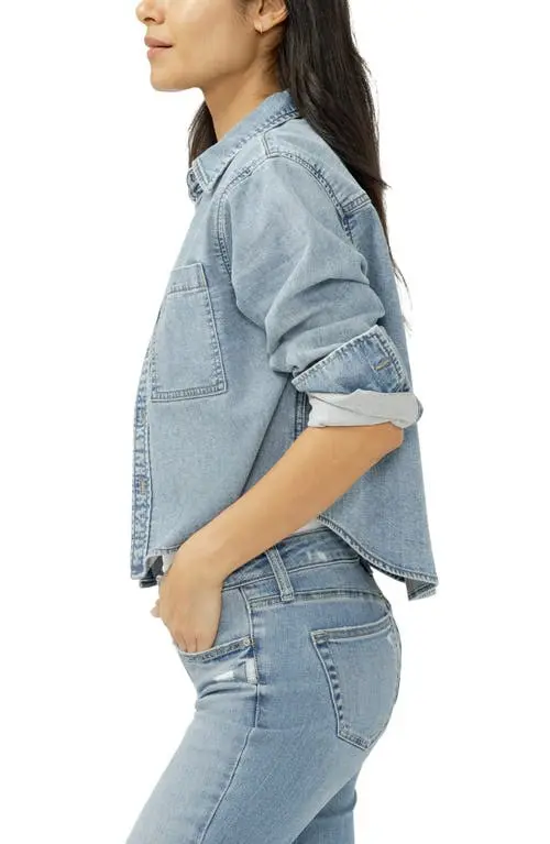 SILVER JEANS CO. Lightweight Knit Denim Shirt