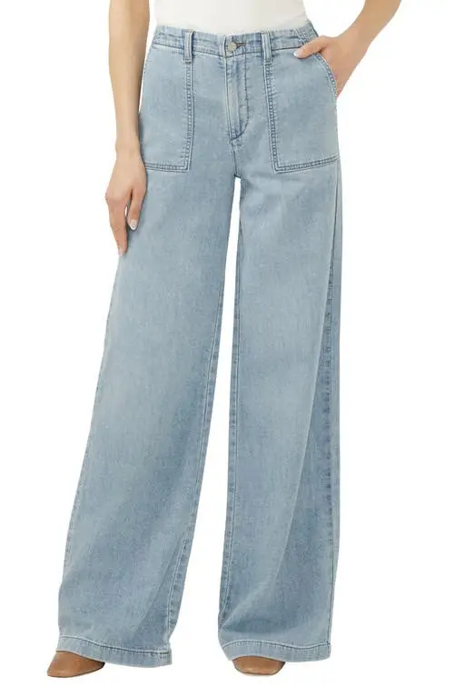 SILVER JEANS CO. Lightweight Wide Leg Knit Denim Pants