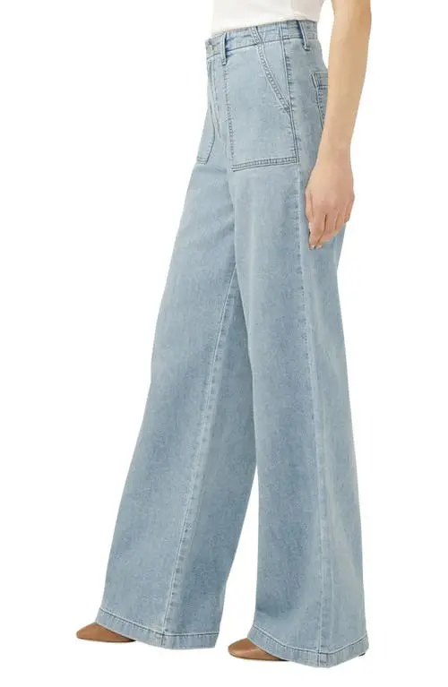 SILVER JEANS CO. Lightweight Wide Leg Knit Denim Pants