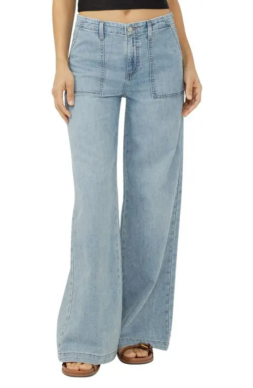 SILVER JEANS CO. Lightweight Wide Leg Knit Denim Pants