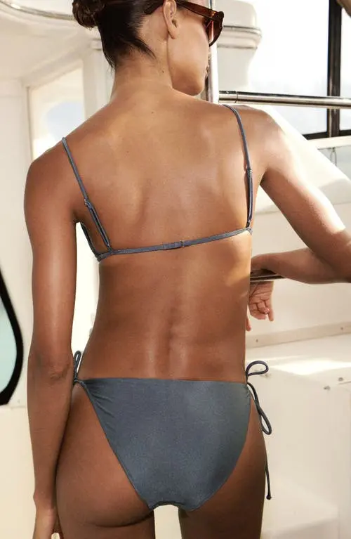 Mango Metallic Triangle Bikini Top